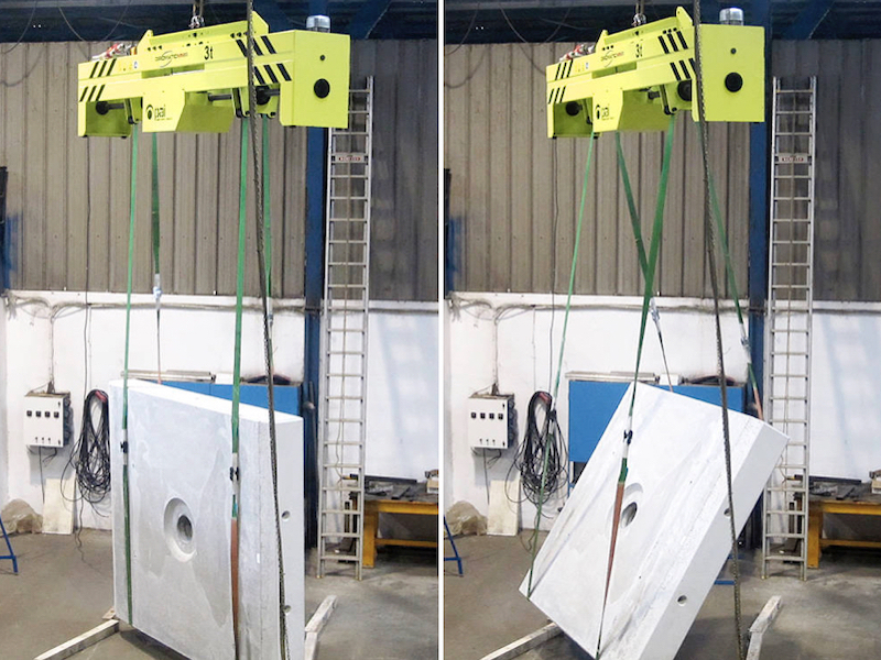 Rotating lifting beam for turning heavy loads | Conncept.cz